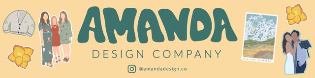 Stickers Prints Custom Illustrations by AmandaDesignCompany