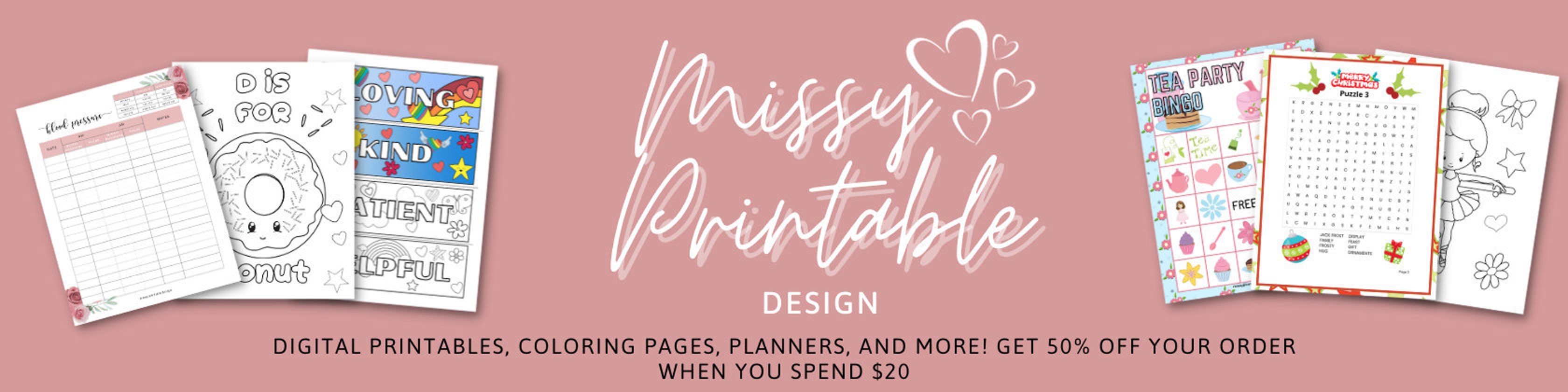 MissyPrintableDesign - Etsy