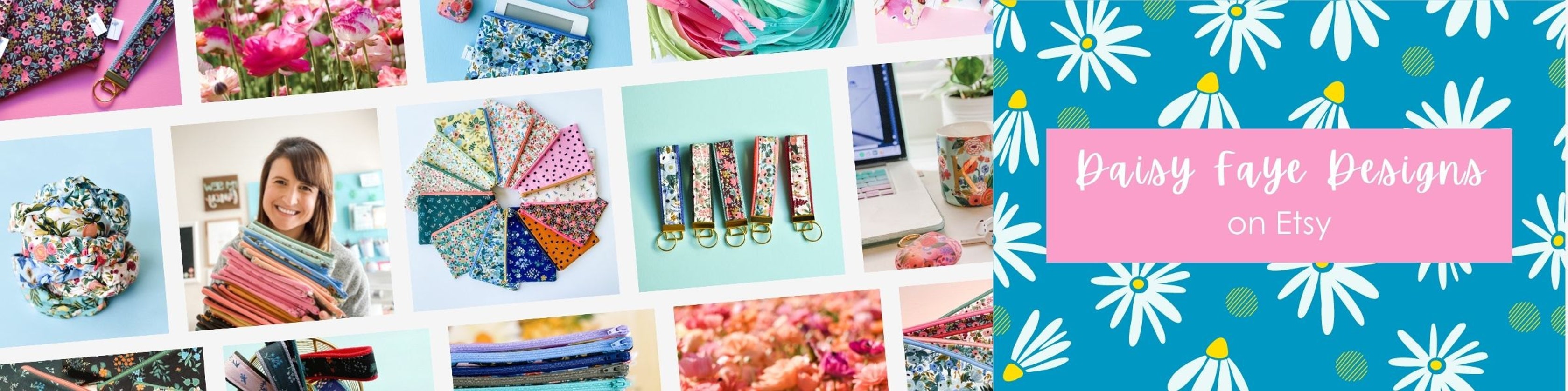 Colorful & stylish zipper pouches and by DaisyFayeDesigns on Etsy