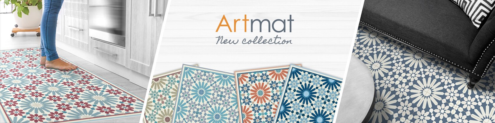 Printed vinyl mats Linoleum rugs and Bamboo rugs. by ArtMatHome