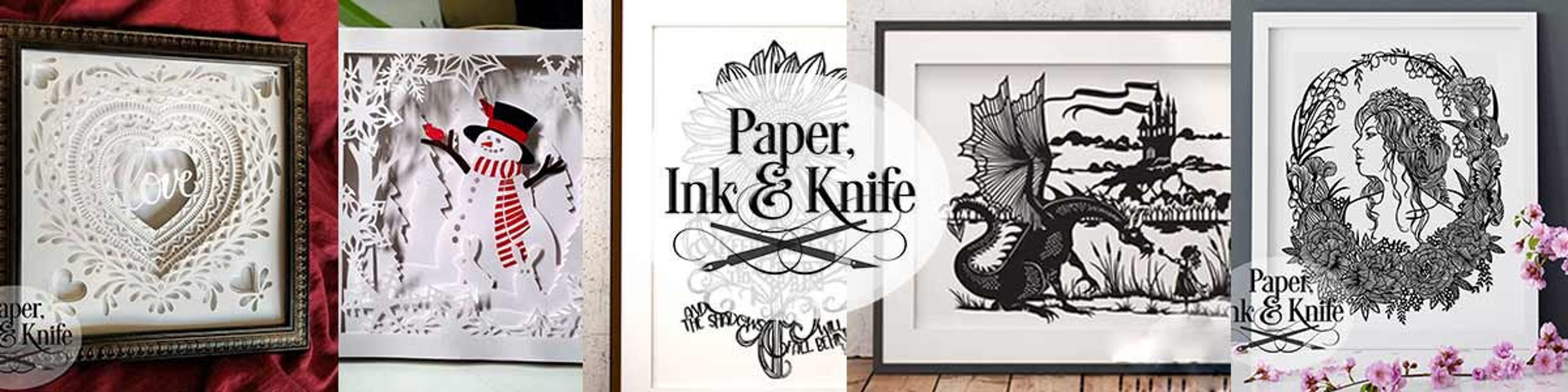 Papercutting Templates and Coloring Pages by PaperInkAndKnife