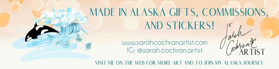 Custom artwork & stickers handmade in Alaska by SarahCochranArtist
