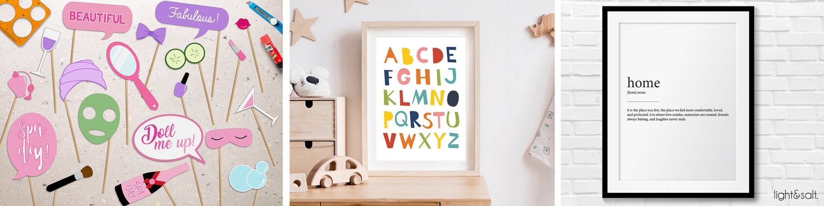 Design made with love. Posters props by LightandSaltDesignco