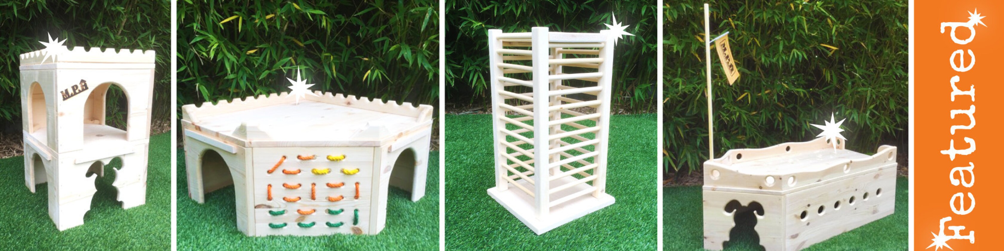 Bespoke handmade small animal enrichment by ManorPetHousing