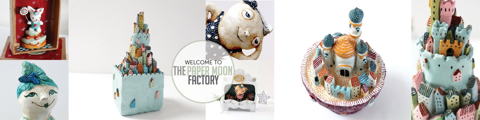 One of a kind paper mache & mixed-media art by ThePaperMoonFactory