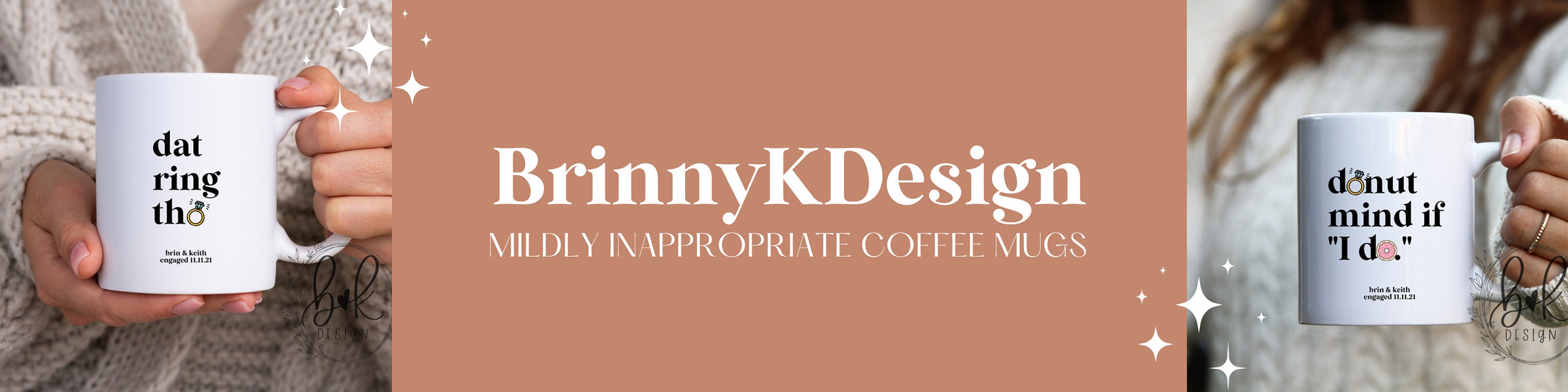 Mildly Inappropriate Engagement Coffee Mugs by BrinnyKDesign