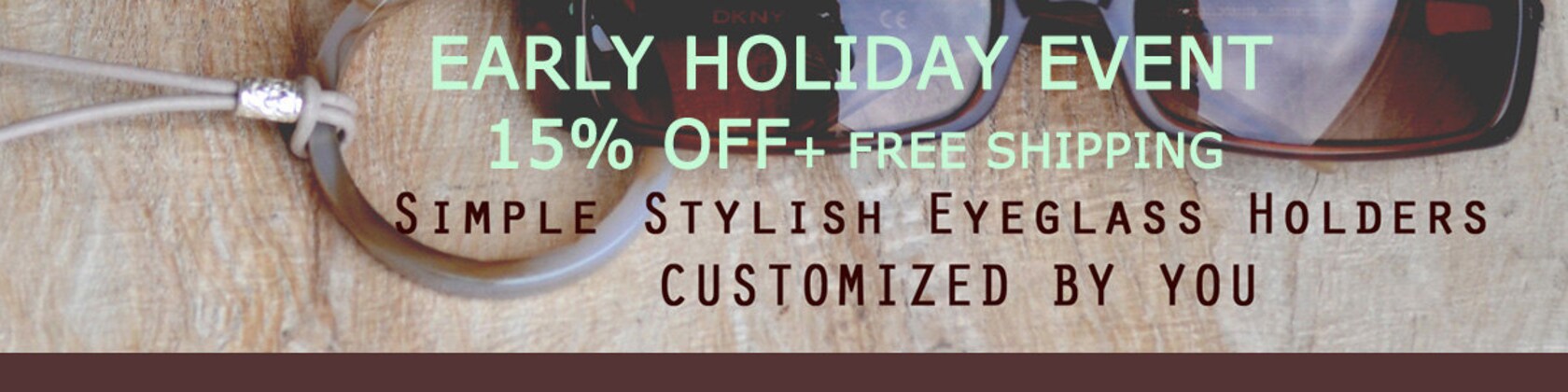 Simple Stylish Eyeglass Holders. Customized by by EyeglassHolder