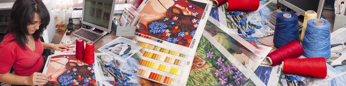 Printed Aida cross stitch fabric patterns and by EasyStitchForFun