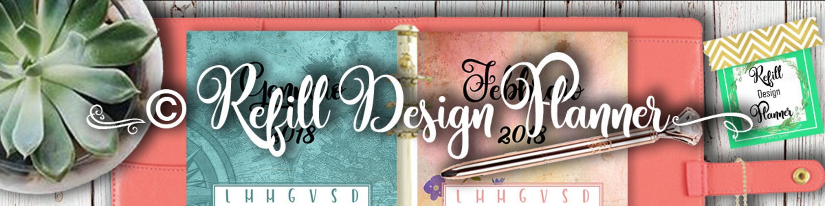 Printable Refill and Stickers for Planners by RefillDesignPlanner