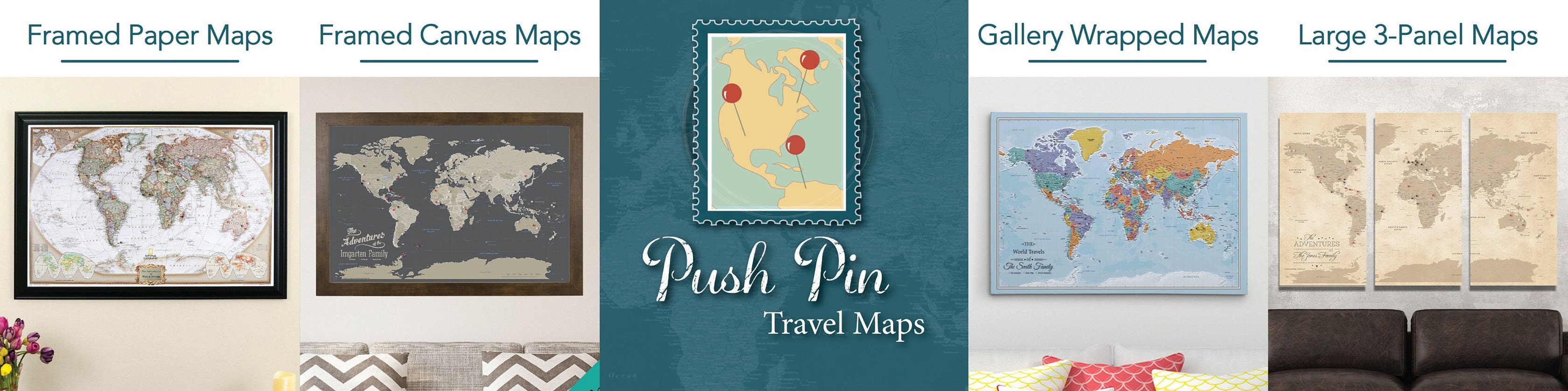 PushPinTravelMaps - Etsy