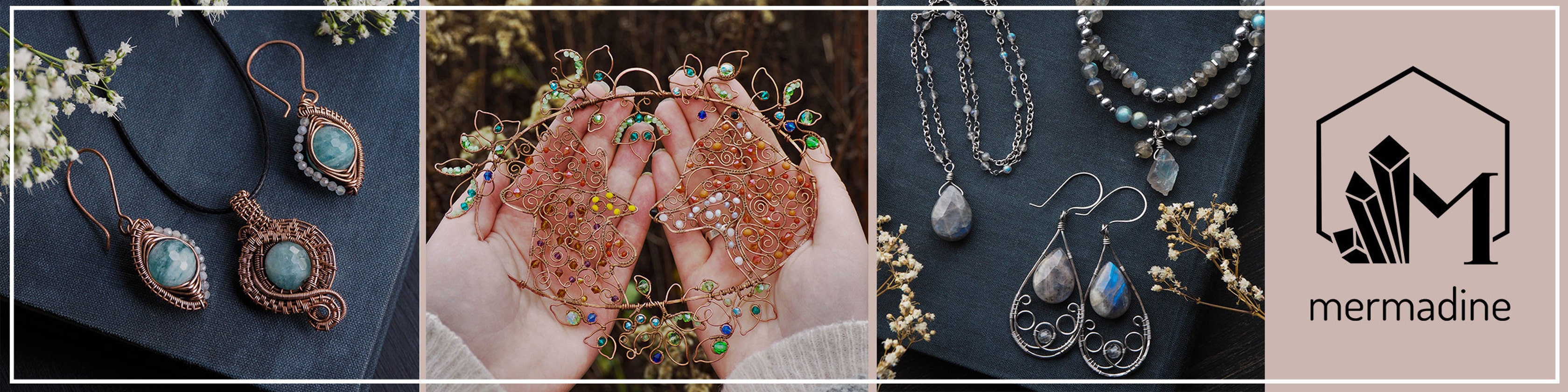 Romantic Wire Wrap Creations Magical Crystal Jewelry by Mermadine