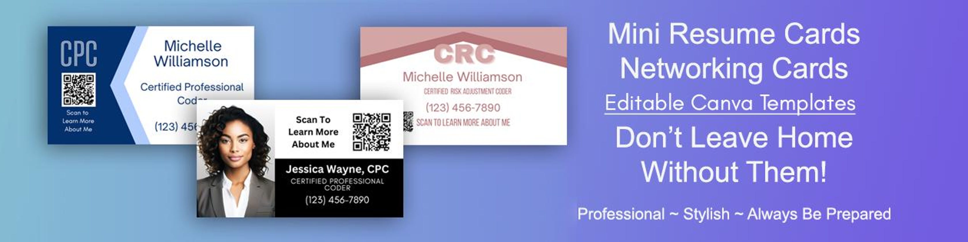 MiniResumeCards - Etsy