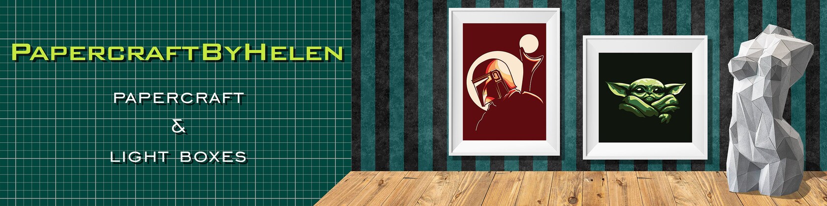 papercraft and light box template par PapercraftByHelen sur Etsy