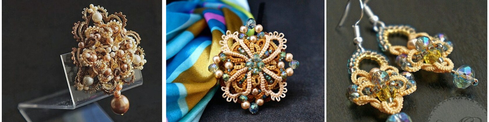 Tatted handmade jewelry. Unique gifts for by TheStunningBeauty