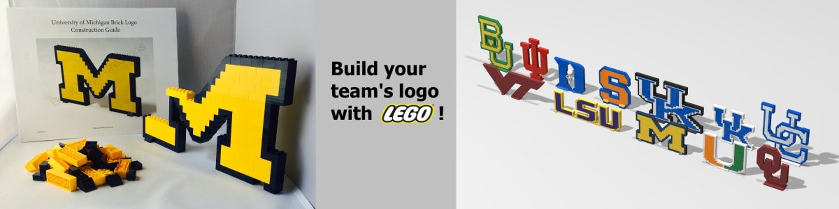LEGO sets of team logos CUSTOM sets by BrickLogoCreations