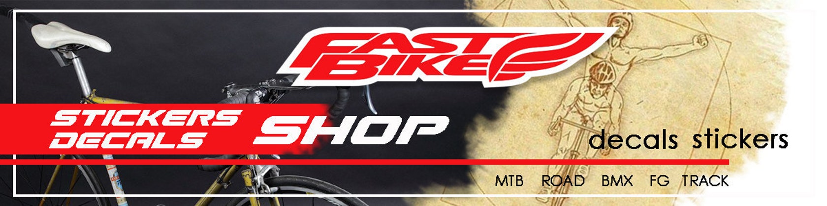 Bike stickers Custom vinyl decal Reflective decal by FastBike