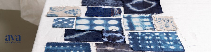 Indigo Shibori Textiles by Ayelet Iontef by ayatextilecraftworks