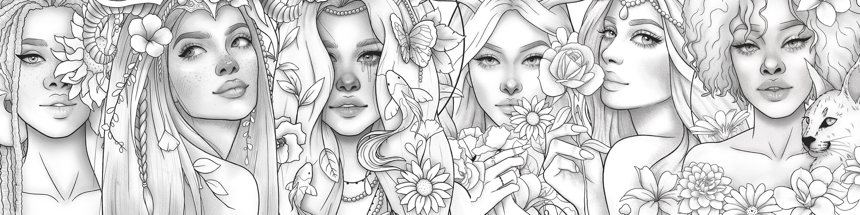 Premium coloring pages for adults de DoaaMoazPrints en Etsy