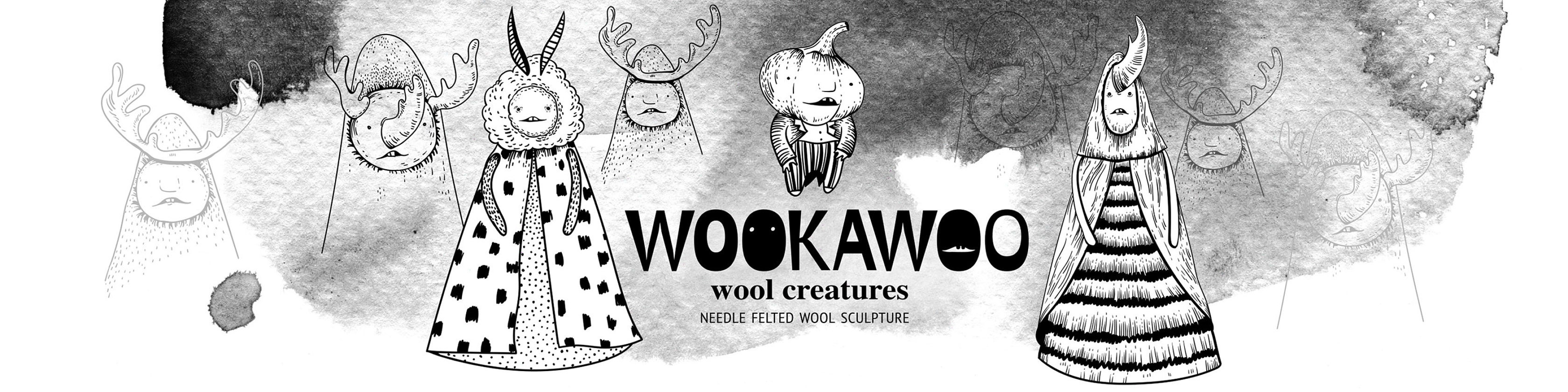 Needle felted fantasy creature. Mystery and strange by Wookawoo