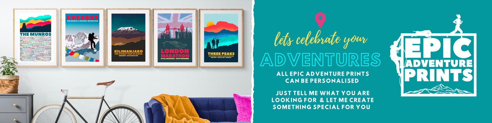 Epic Wall Art for Epic Challenges & by EpicAdventurePrints on Etsy