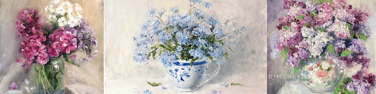 Still life and landscape painting by DimchevaArtGallery on Etsy