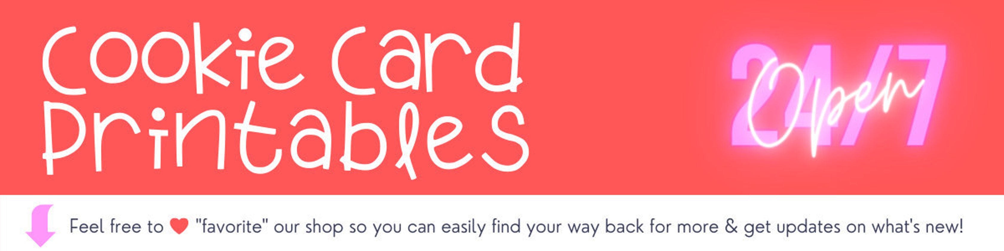 CookieCardPrintables - Etsy