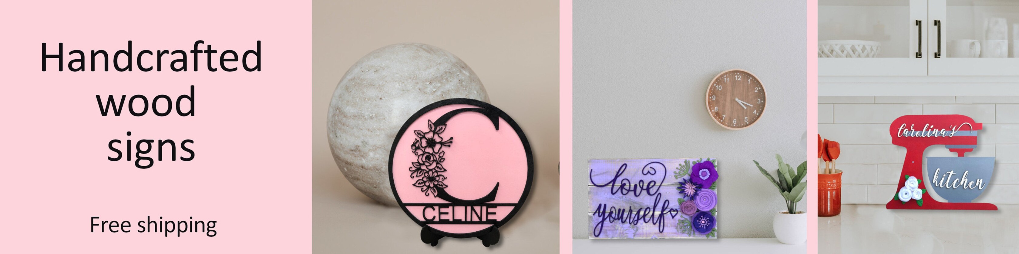 Handcrafted wood signs by MyCraftDesignCo on Etsy