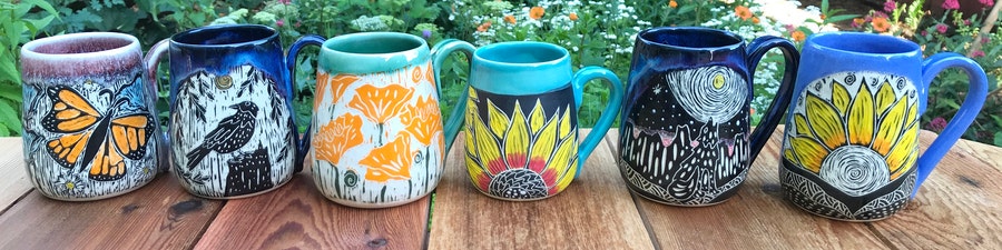 Eclectic and Earthy Pottery Made With Heart And by BeccaBeePottery