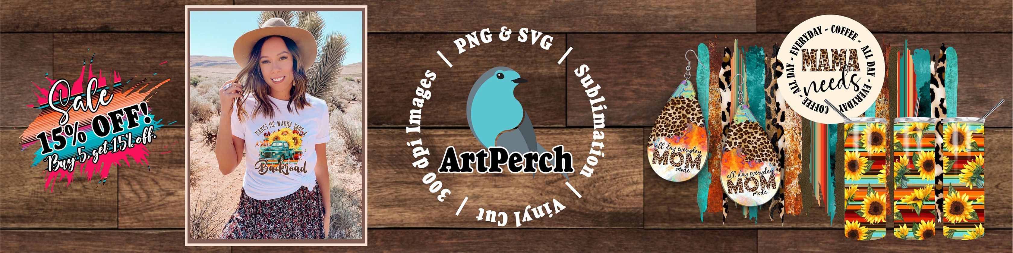 Sublimation & Cut Vinyl PNG & SVG Designs by ArtPerch on Etsy