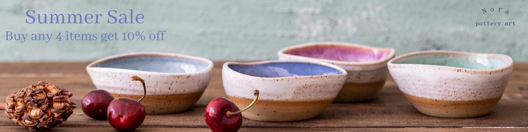 Handmade Stylish and Functional Pottery Dishes by NoraPotteryArt