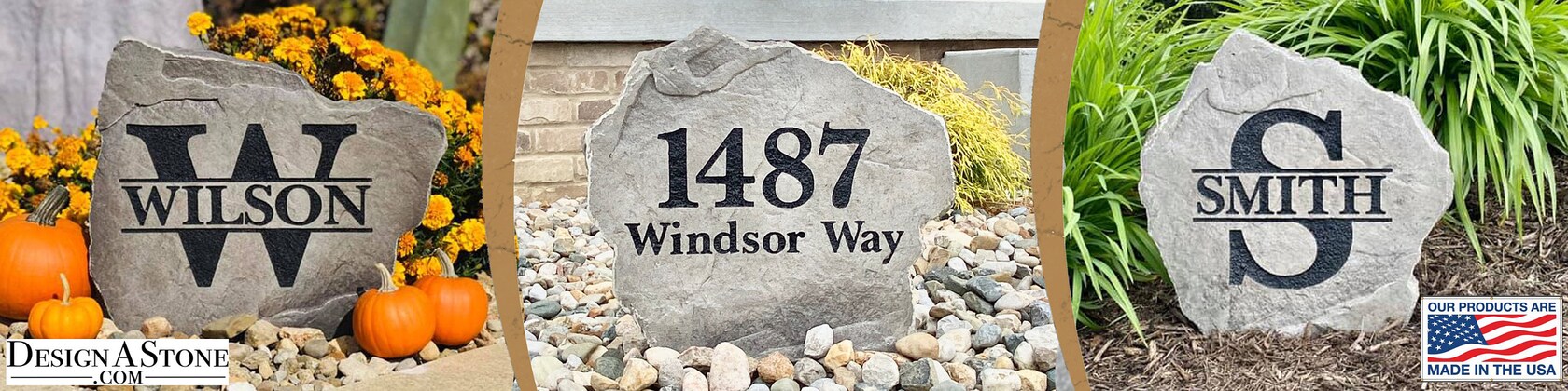 Personalized Landscape Stones by DesignAStone on Etsy