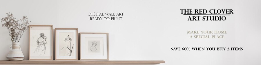 TheRedCloverArt - Etsy