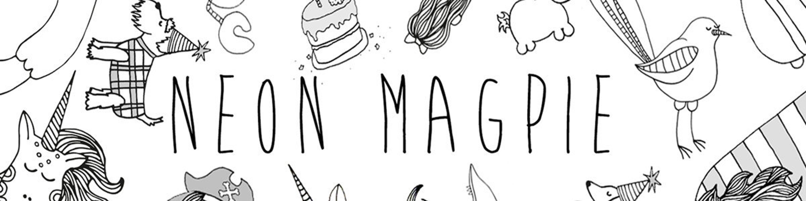 Neon Magpie by MagpieNeon on Etsy