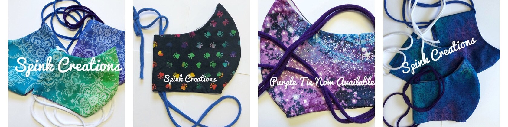 Handmade Fabric Masks by SpinkCreations on Etsy