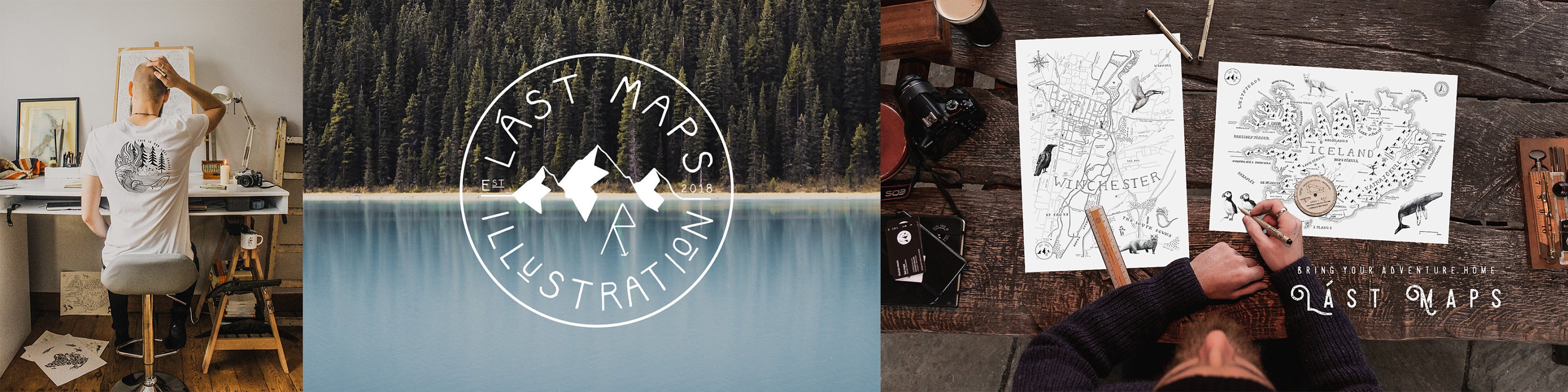 nature inspired artwork & hand drawn maps for by lastmaps on Etsy