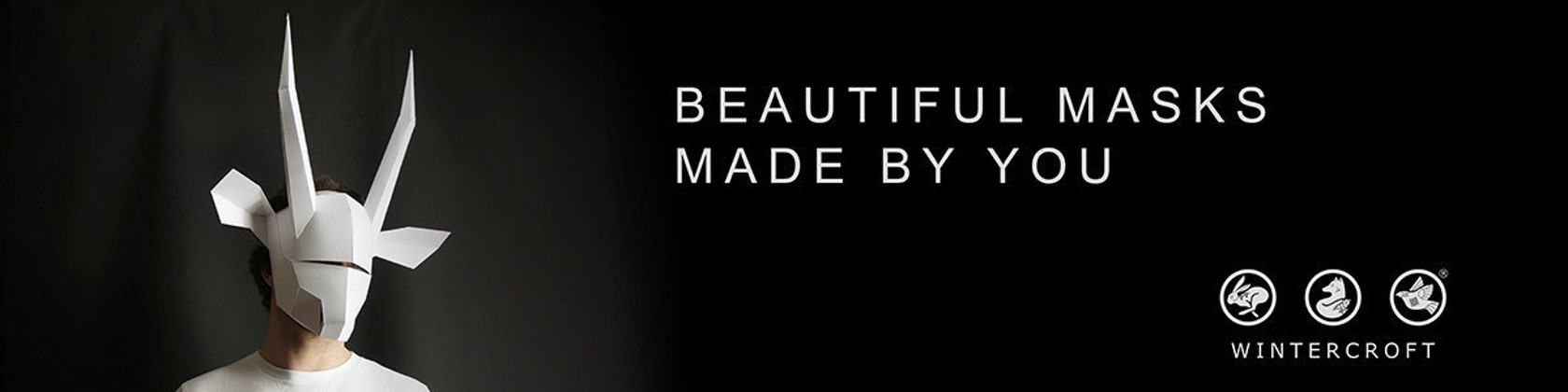 Make your own animal masks from reclaimed card by Wintercroft