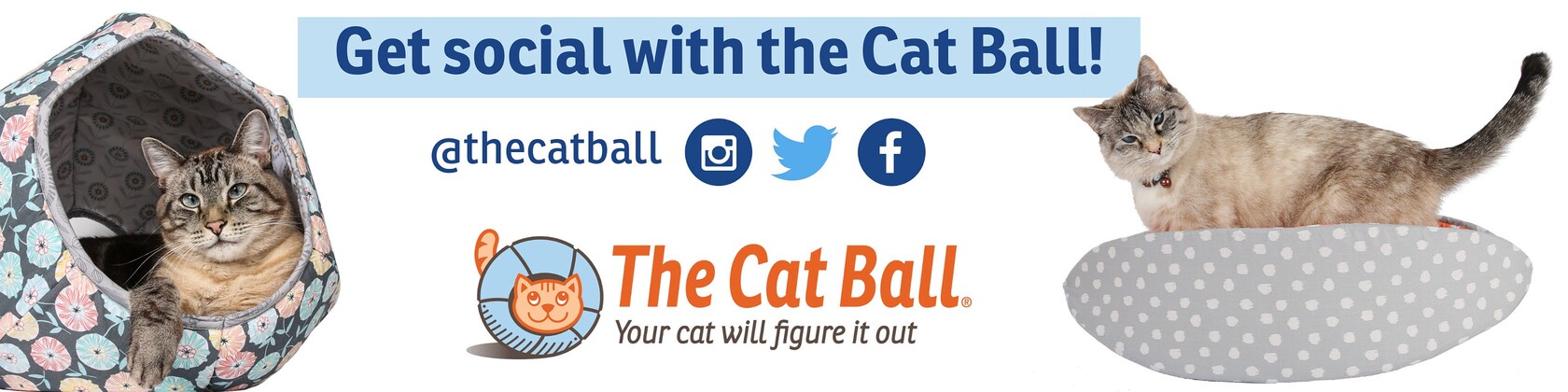 The Cat Ball® is a modern cat bed with two openings by TheCatBall