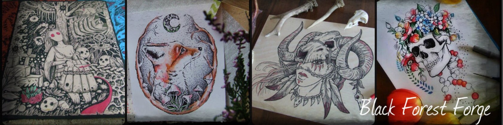 Unique artiprints from two artists in love... by BlackForestForge