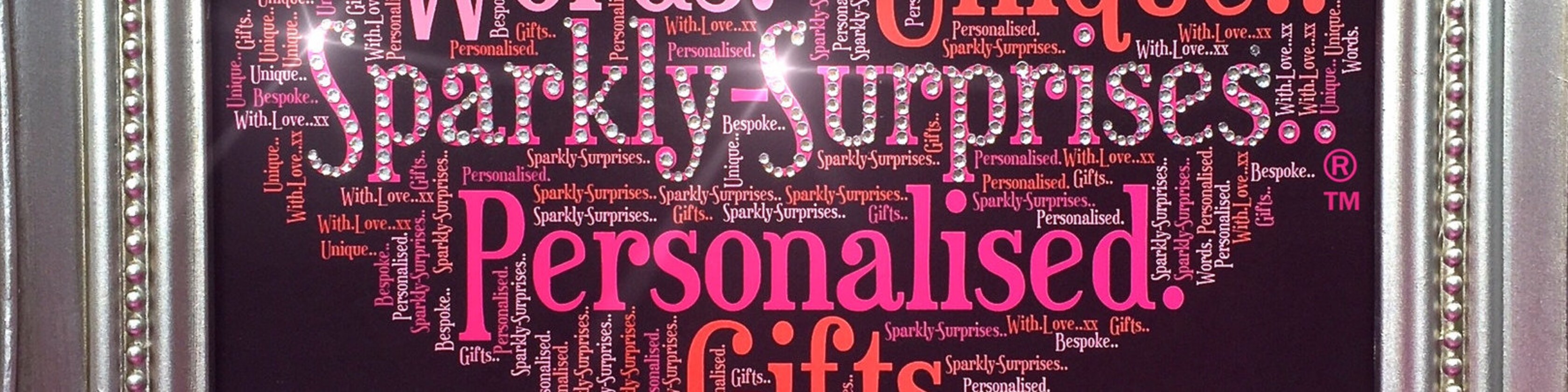 Sparkly Personalised Word Art Customised with by SparklySurprises1