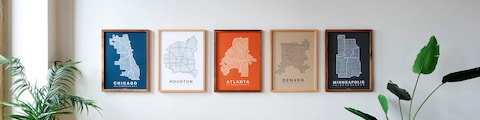 Minimal beautifully crafted city neighborhood maps by NativeMaps