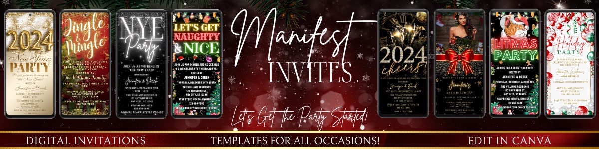 ManifestInvites - Etsy