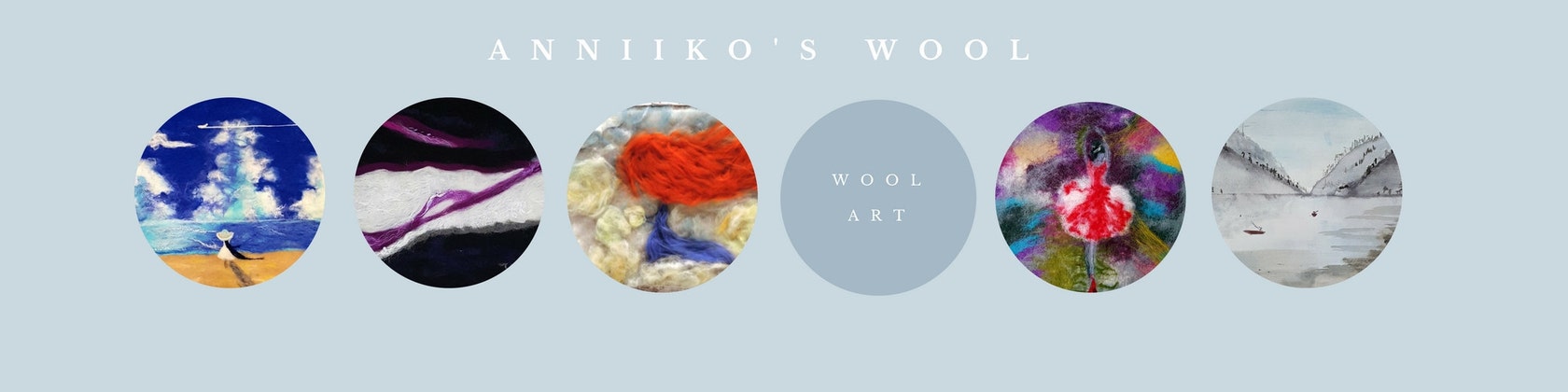 Handcrafted fiberart Needle felt painting Wool fine art by Anniiko