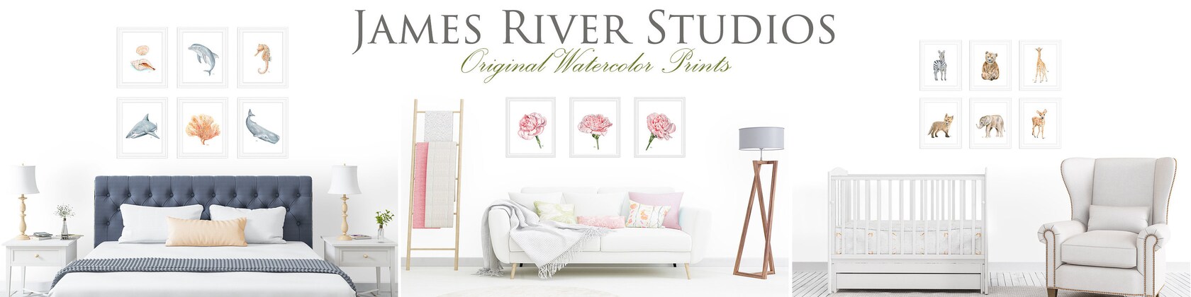 Fine Art Prints of Original Watercolor by JamesRiverStudios