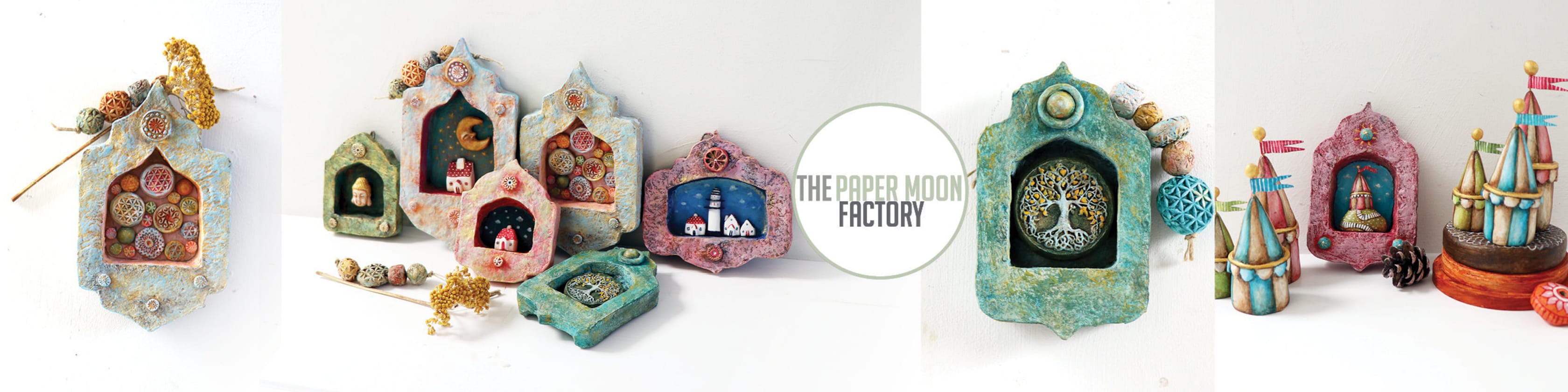 One of a kind paper mache & mixed-media art by ThePaperMoonFactory