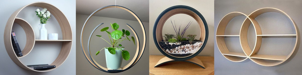 Custom Circular Shelving and Design by HKNDesign on Etsy