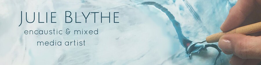 Encaustic and mixed media paintings by JulieBlytheArtwork on Etsy