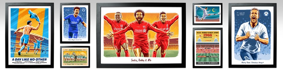 Football Art Prints by Steve Gulbis di THEFOOTBALLARTIST su Etsy