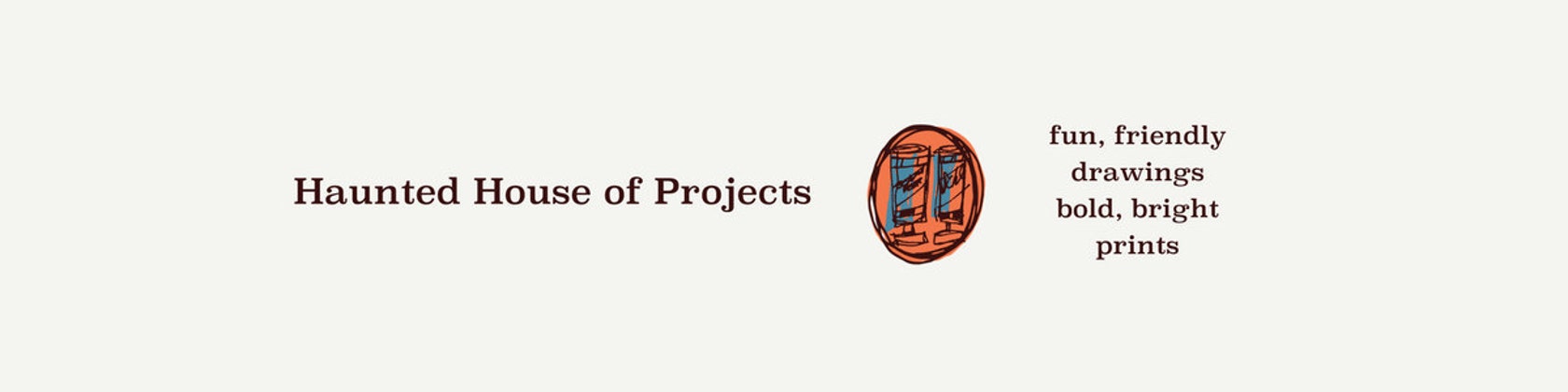 Haunted House of Projects: fun art in cartoon colors by hhop