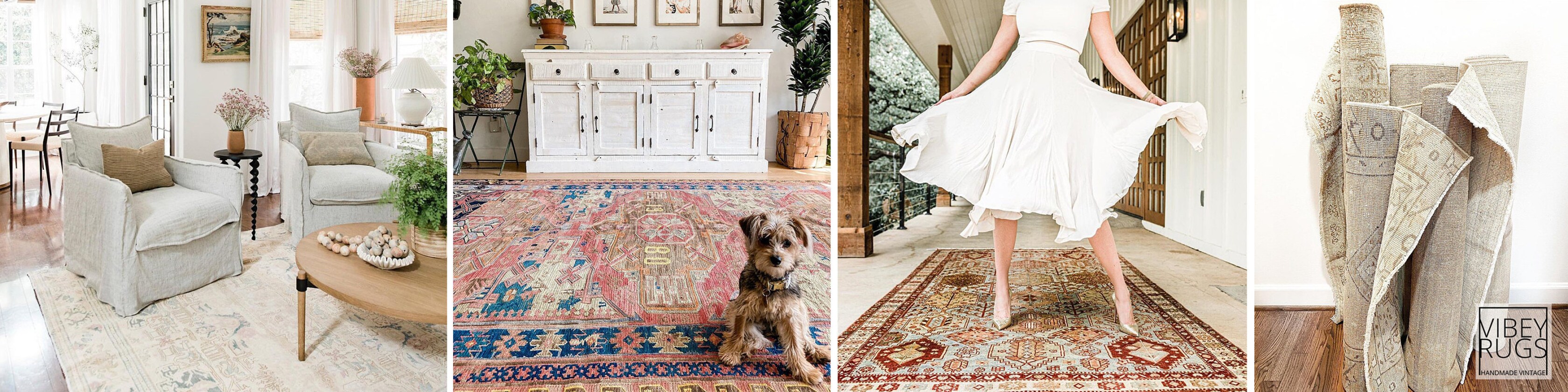 Vintage Handmade Rugs by VibeyRugs on Etsy