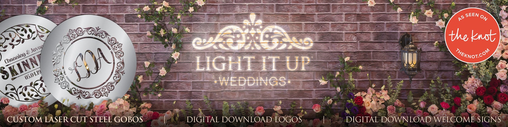 Personalized Event Monograms for Gobo Light by LightItUpWeddings